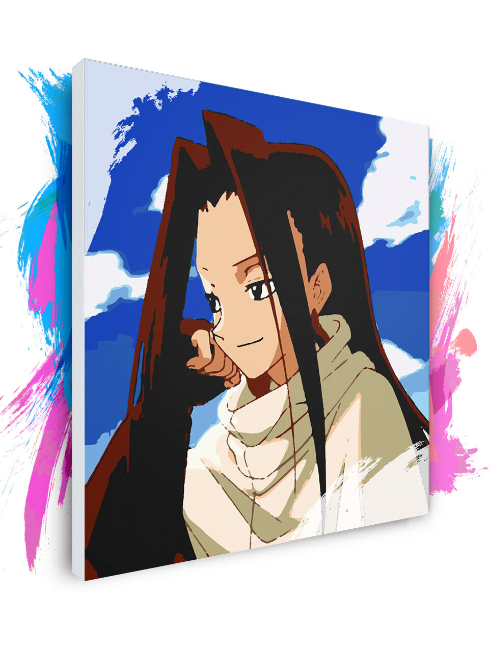 Картина по номерам на холсте Shaman King - Хао Зик Асакура, 40 х 40 см