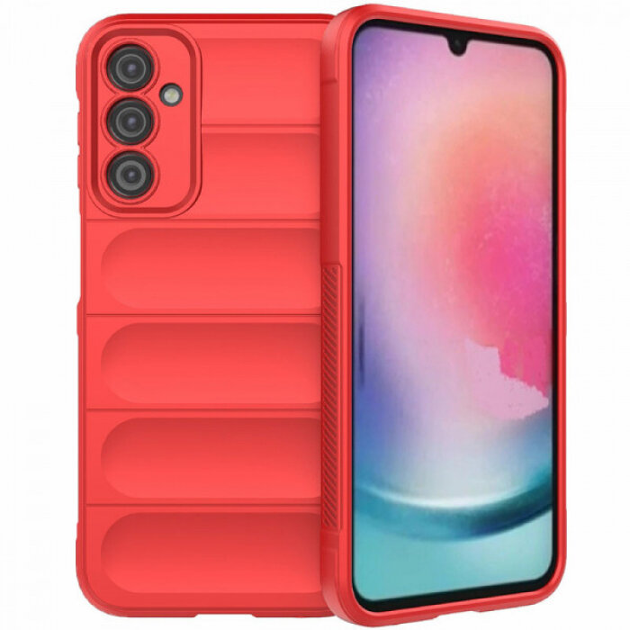 Flex Silicone Противоударный чехол для Samsung Galaxy A24 с защитой камеры и микрофиброй