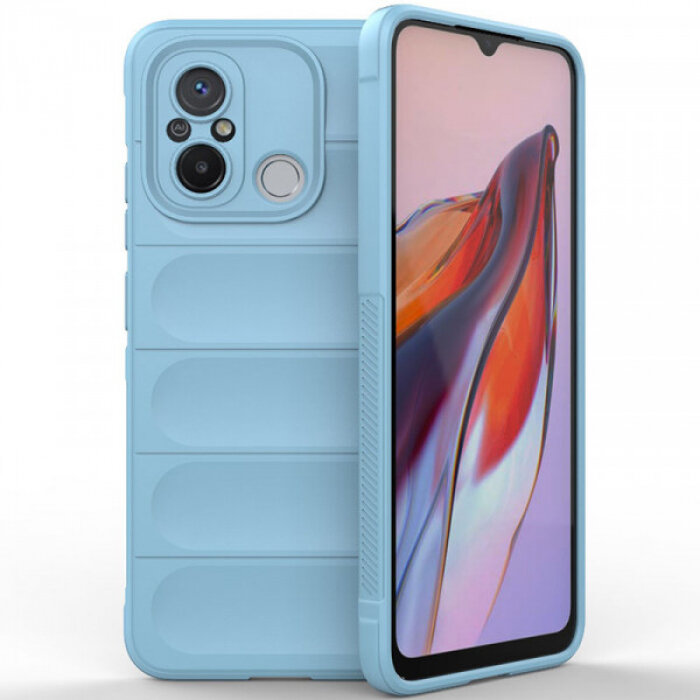 Flex Silicone Противоударный чехол для Xiaomi Redmi 12C / 11A / Poco C55 с защитой камеры и микрофиброй