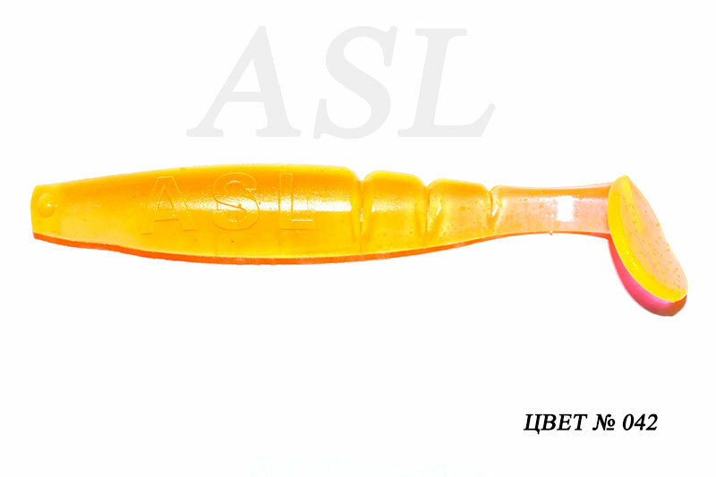 Силиконовая приманка ASL "Самурай" цвет №042, L-12см (5"), 4шт/уп