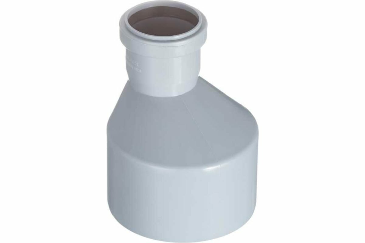 Переход PP-H эксцентрический серый Дн 110х50 б/нап в/к VALFEX 25110050