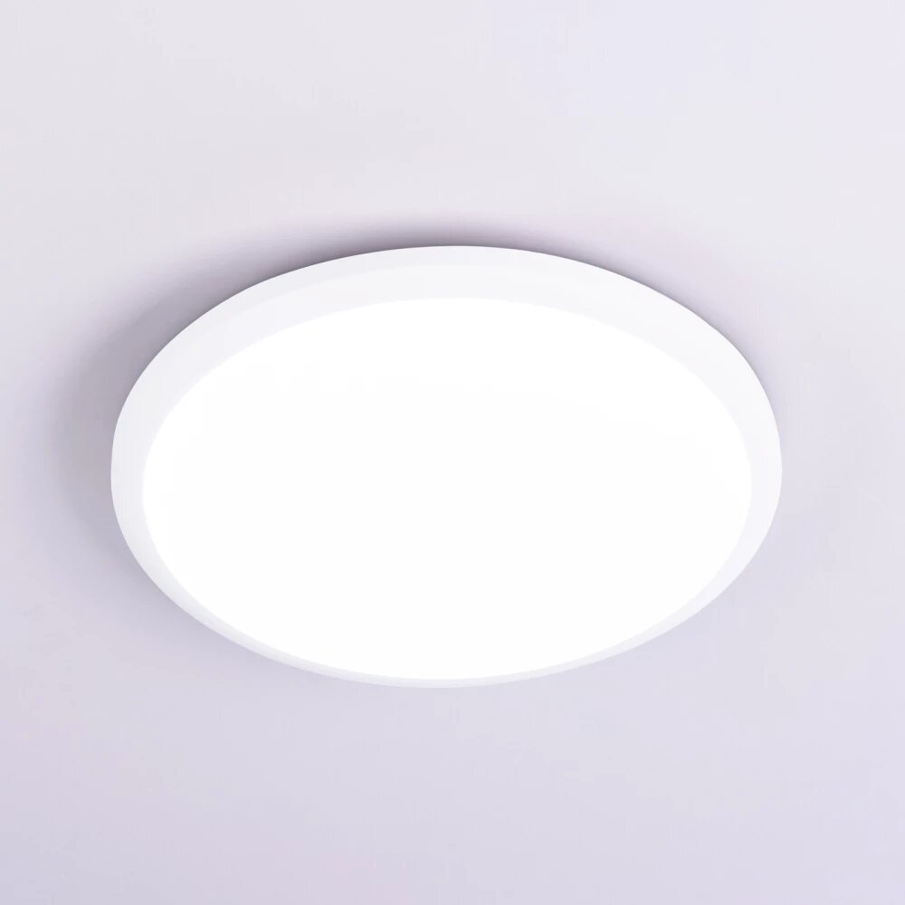 Потолочный светодиодный светильник FZ1230 WH белый IP44 22W 6400К D260*55 (Без ПДУ)