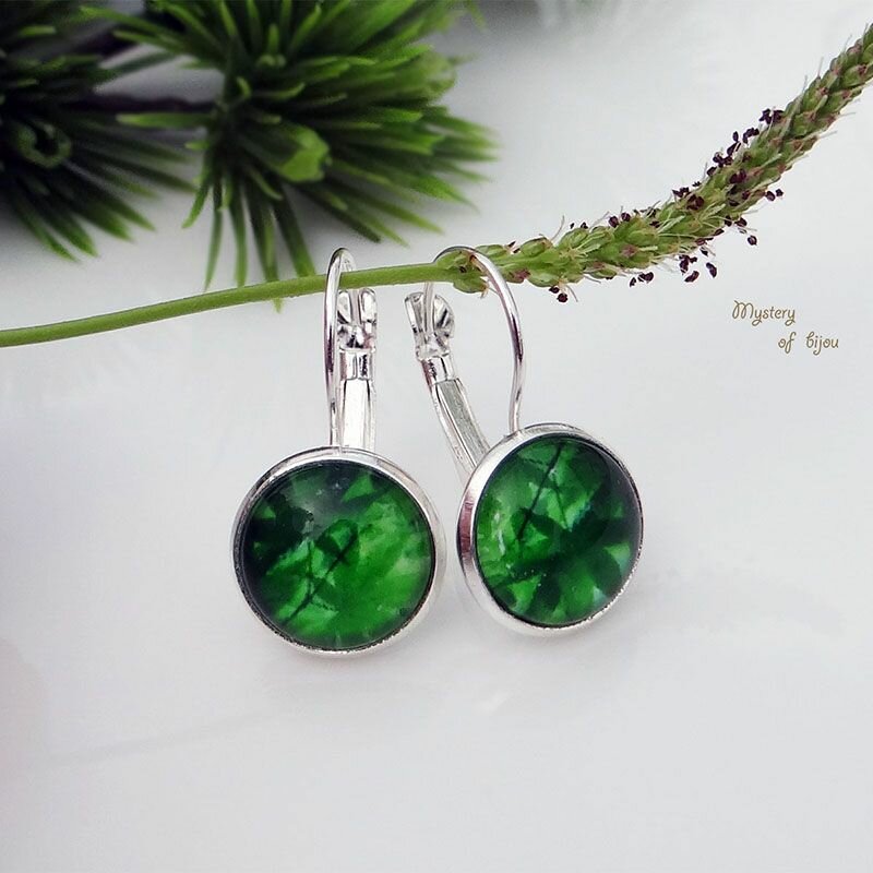 Серьги, стекло