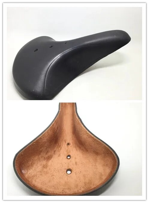 Бесплатно - Винтажное весеннее седло со слоном из 100% чистой кожи в старом стиле, велосипедное седло из натуральной кожи TDX-5 Saddle leather black