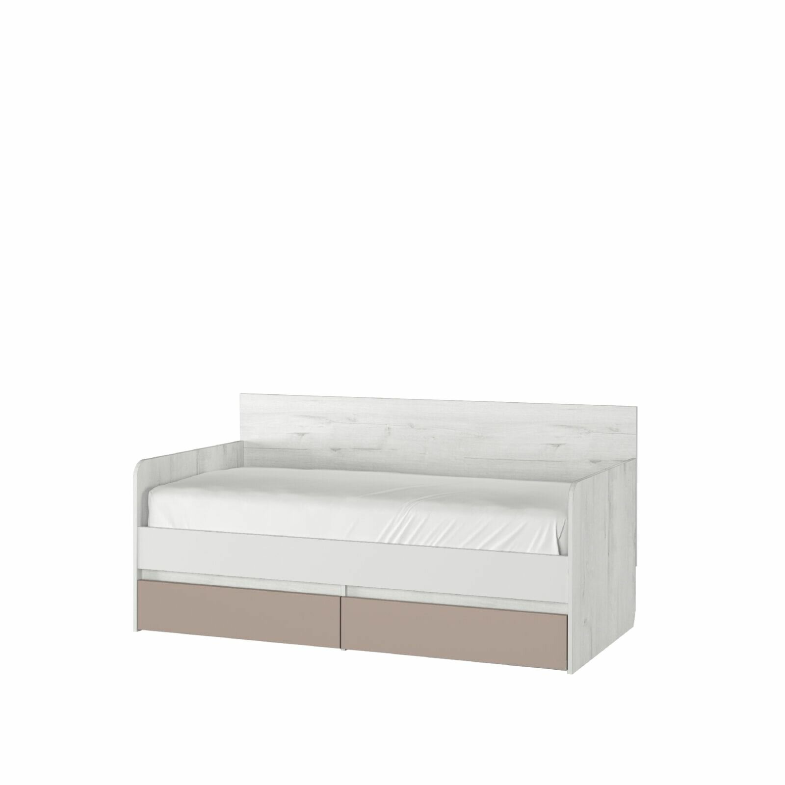 Зефир № 800.4 NEW (Кровать-тахта , ФУР.) (дуб эльза/ мокко)