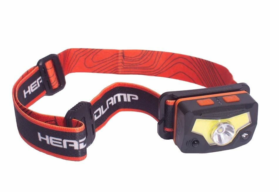 Фонарь налобный аккумуляторный Огонь HT-842 с датчиком движения