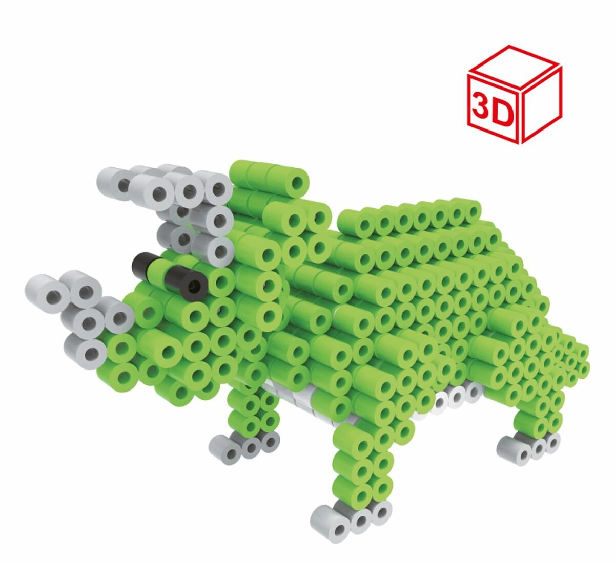 Термомозаика для детей, набор "Hobbius" TLS-02 №01 Трицератопс 3D