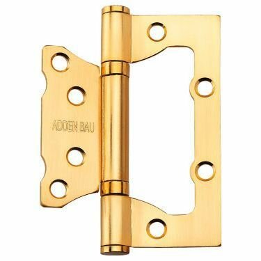 Петля дверная универсальная с двумя подшипниками ADDEN BAU 100x75x2.5 BUT SATIN GOLD