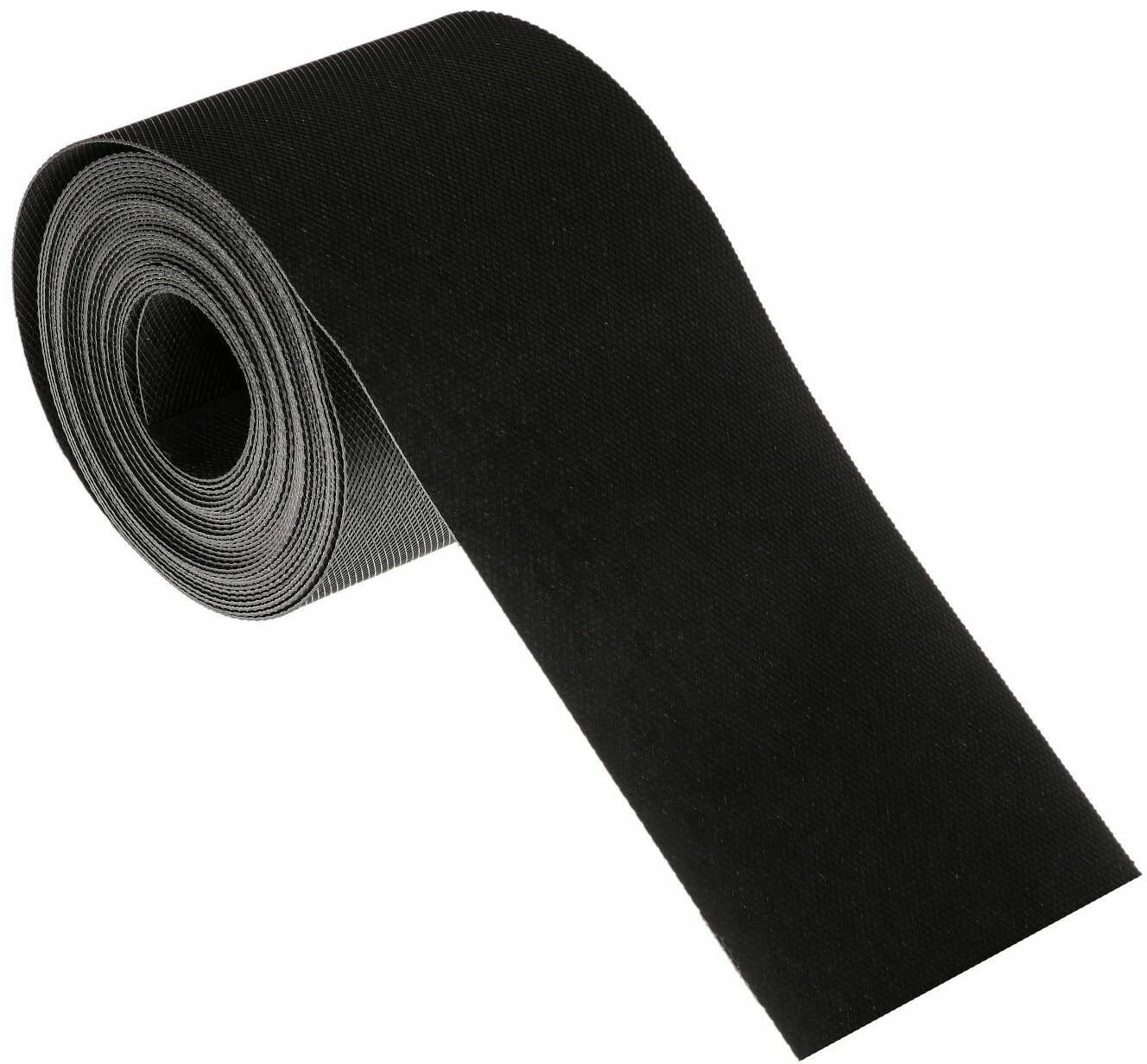 Лента бордюрная для клумб и грядок, бордюр садовый пластиковый, размер 15 см х 10 м, толщина 1,2 мм, цвет чёрный