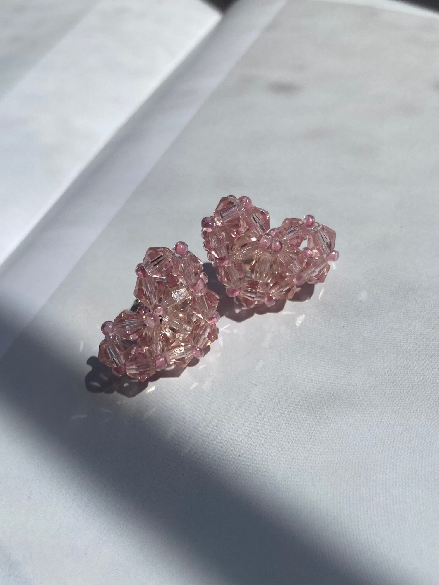 Серьги пусеты, бисер