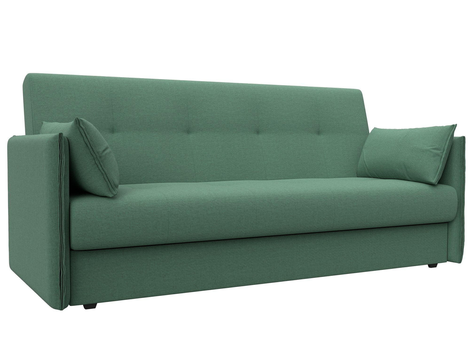 Диван-книжка Лига-018, рогожка, механизм книжка, Амур зеленый, 192x83x90см. Хит Диванов