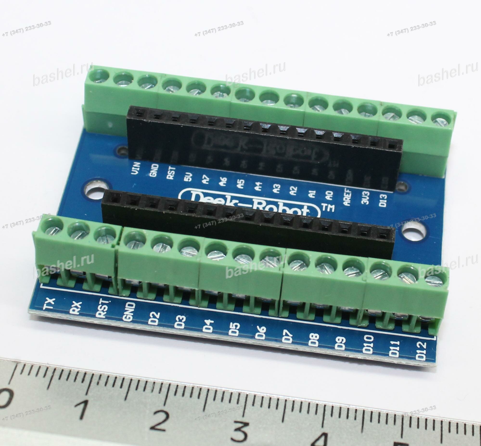 Адаптер для Arduino Nano V3.0, Плата расширения, (переходник на винтовые разъемы)