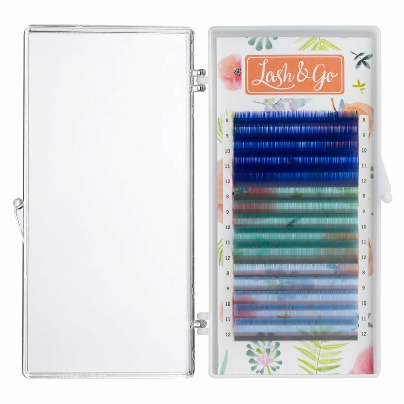 Цветные ресницы Lash&Go микс 0,07/D/8-12 mm "Blueberry" (15 линий)