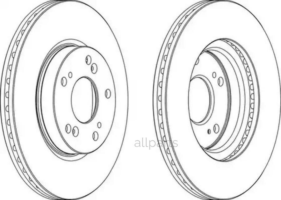 FERODO DDF1539 Диск тормозной передний HONDA CR-V 02->06/CIVIC 06- FERODO DDF1539