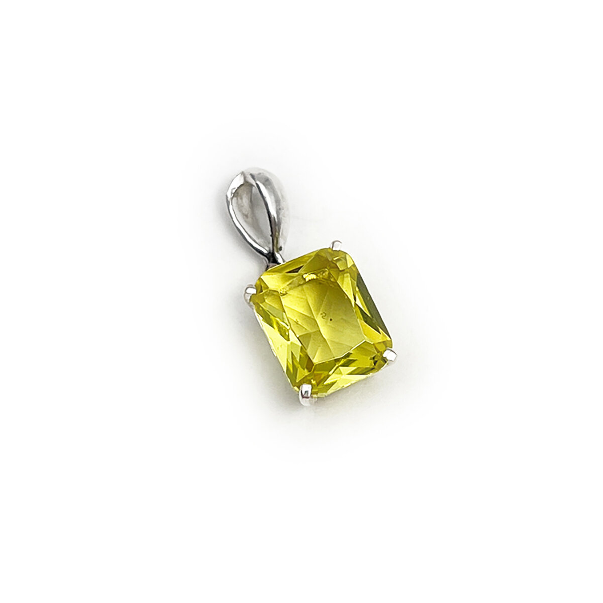 Подвеска, серебро, 925 проба, родирование, александрит синтетический