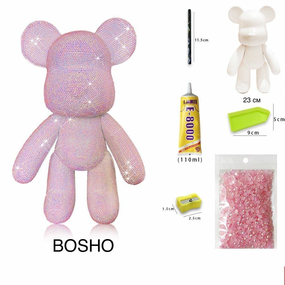 Набор мишка BOSHO BEARBRICK алмазная мозаика