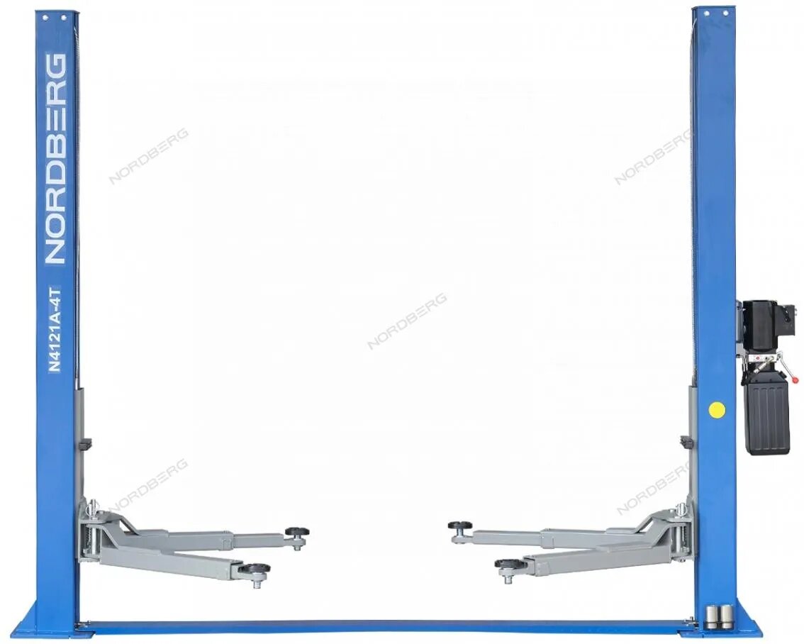 N4121A-4T_220 Подъемник 220V 2х стоечный 4т, асимметричный