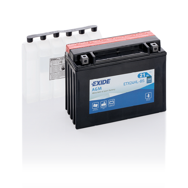 Аккумулятор мото EXIDE ETX24HL-BS 205x87x162