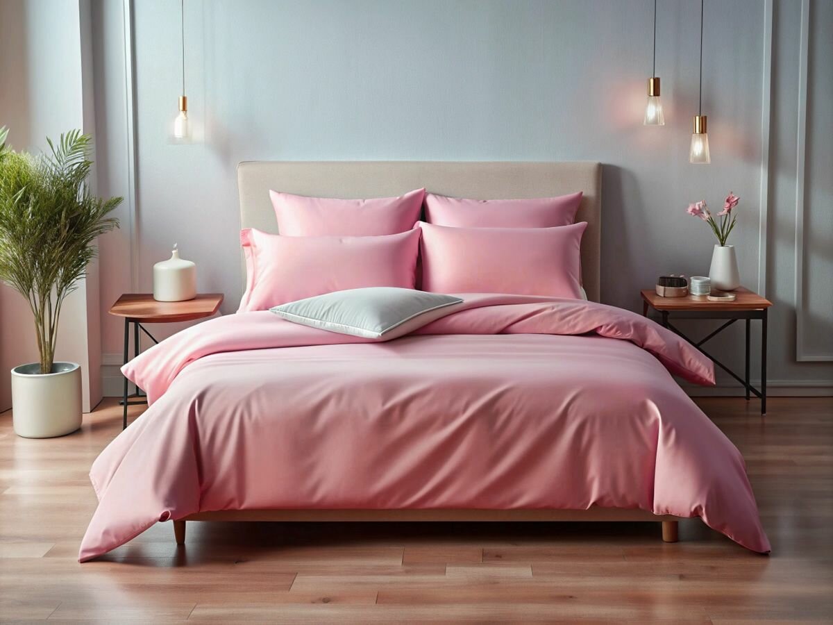 Наволочка из тенселя 40 х 40 - М - Насыщенный розовый