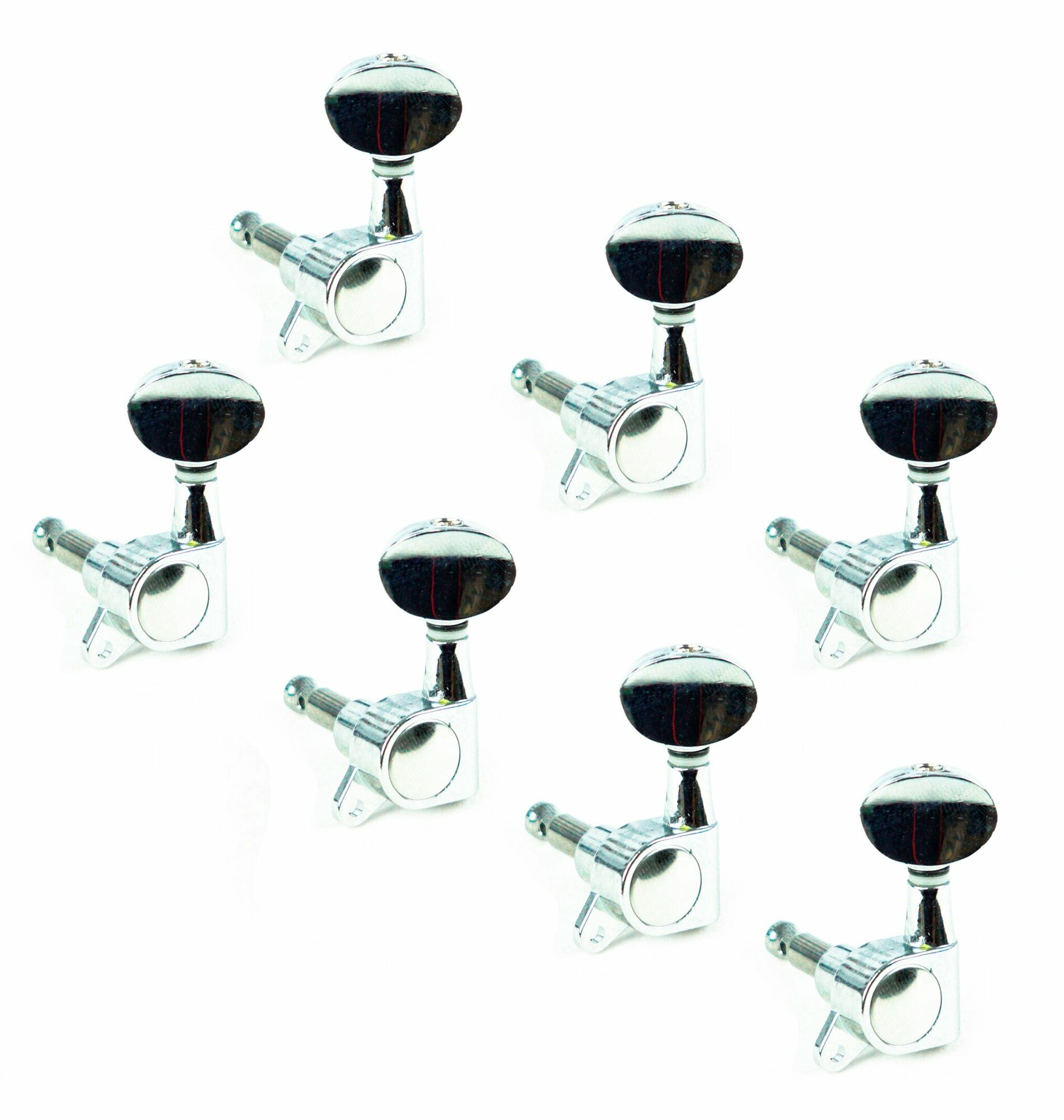 Колки 7 в линию, правые, реверсные ALICE AE-016, хром