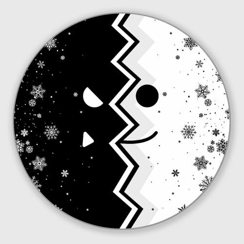 Новогодний geometry Dash smile 2022 Коврик для мыши