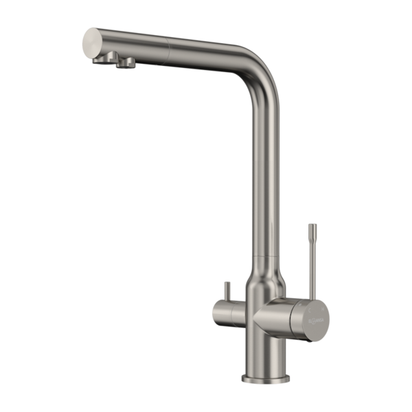 Смеситель Elghansa 56A5026-Steel для кухни под фильтр однорычажный