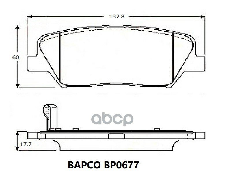 Колодки тормозные дисковые передние BAPCO арт. BP0677