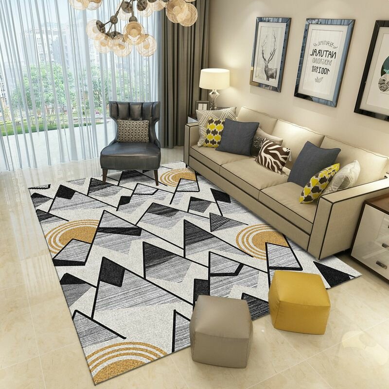 Ковролин, прямоугольный напольный коврик, окрашенная в 3D геометрию 180x280cm, 1 шт.