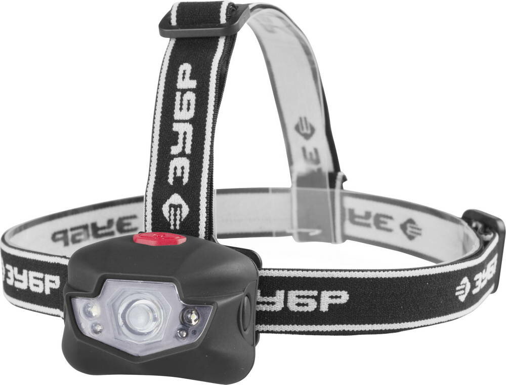 Налобный светодиодный фонарь ЗУБР ЕХ-300, 3 AAA, 120 Лм, 3 режима