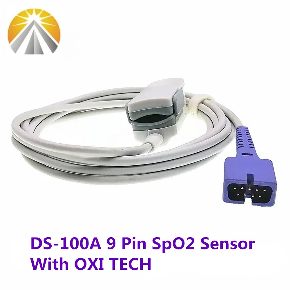 Датчик SpO2 DS100A 9-Pin Adult Finger Clip