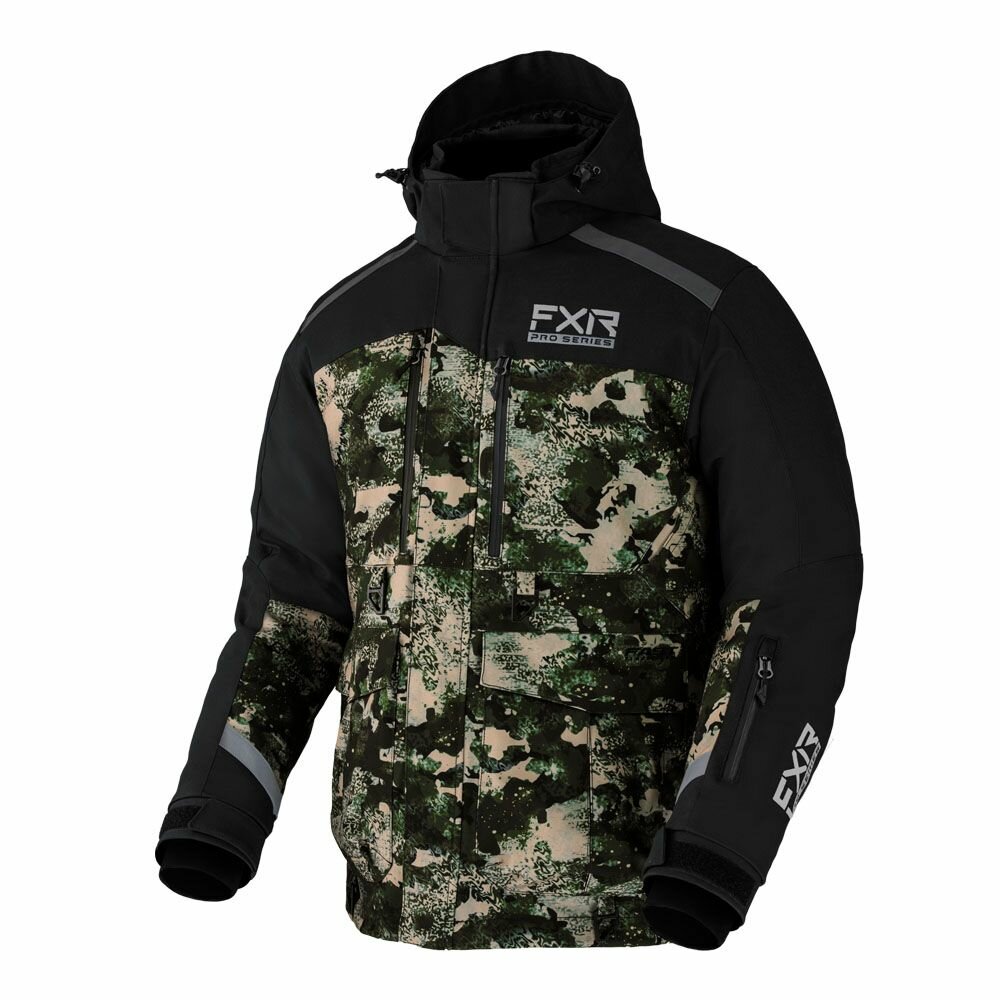 Куртка FXR Expedition X Ice Pro с утеплителем Black/Army Camo, S