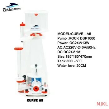 Внутренний протеиновый скиммер для аквариума Bubble Magus Curve A5, насос постоянного тока, фильтр для аквариума с морской водой