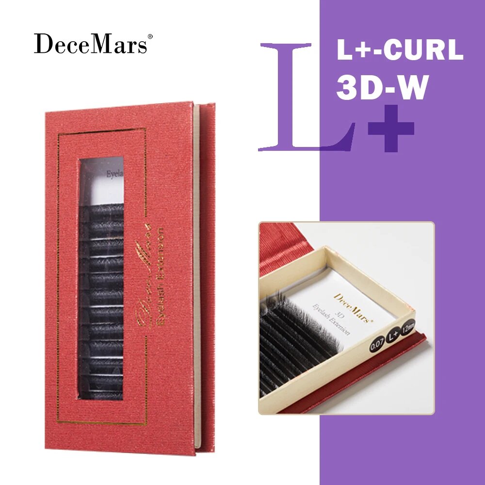 DeceMars ресницы 3D L+ Curl Black 8-12 MIX