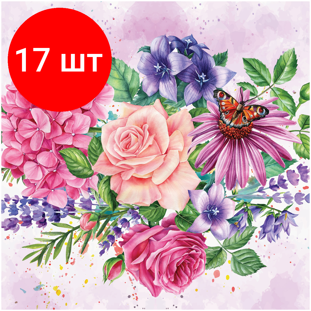 Комплект 17 шт, Пазл 64 эл. ТРИ совы "Цветочная композиция"