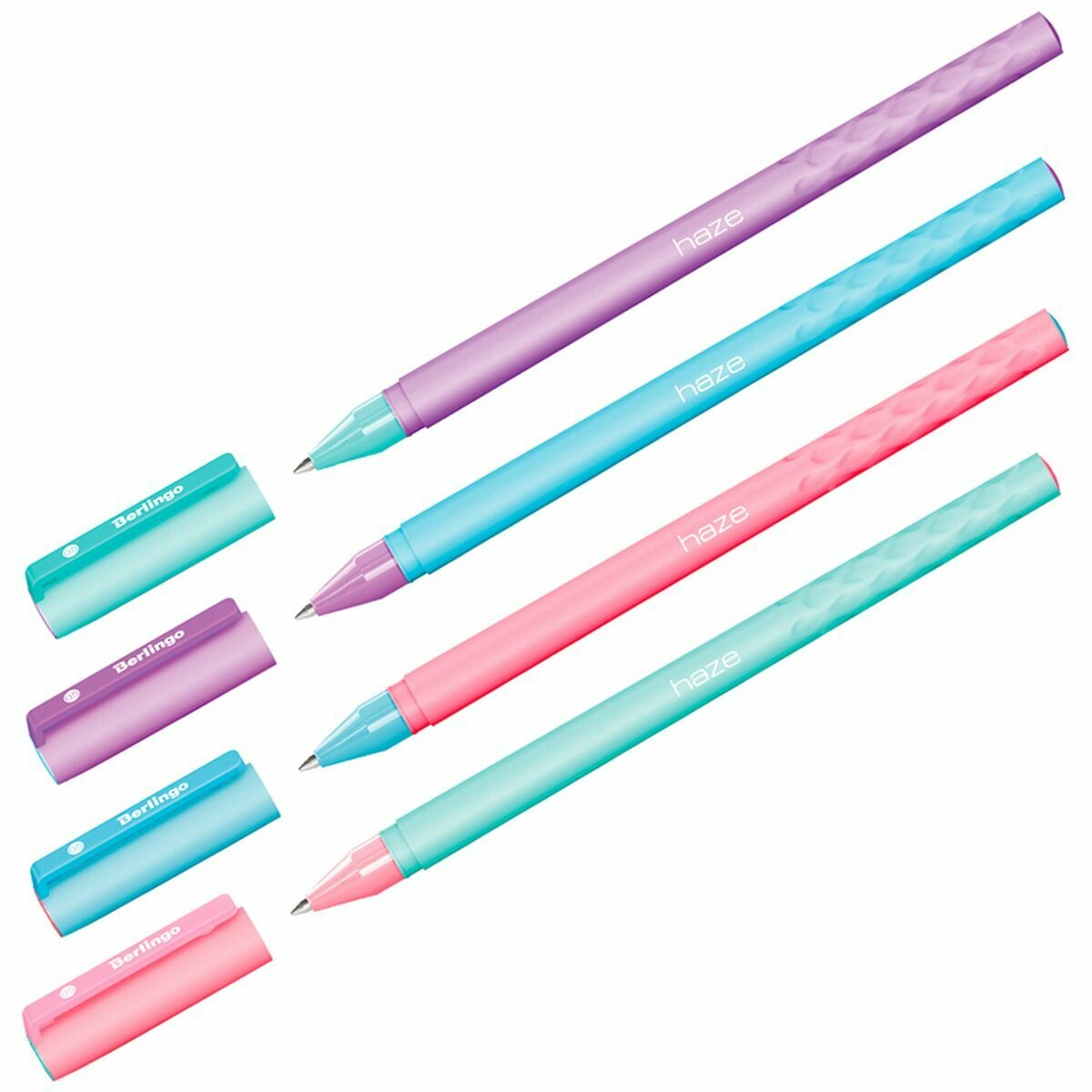 Ручка гелевая Berlingo Haze (0.35мм, черная, прорезин. корпус) (CGp_50215), 1шт.