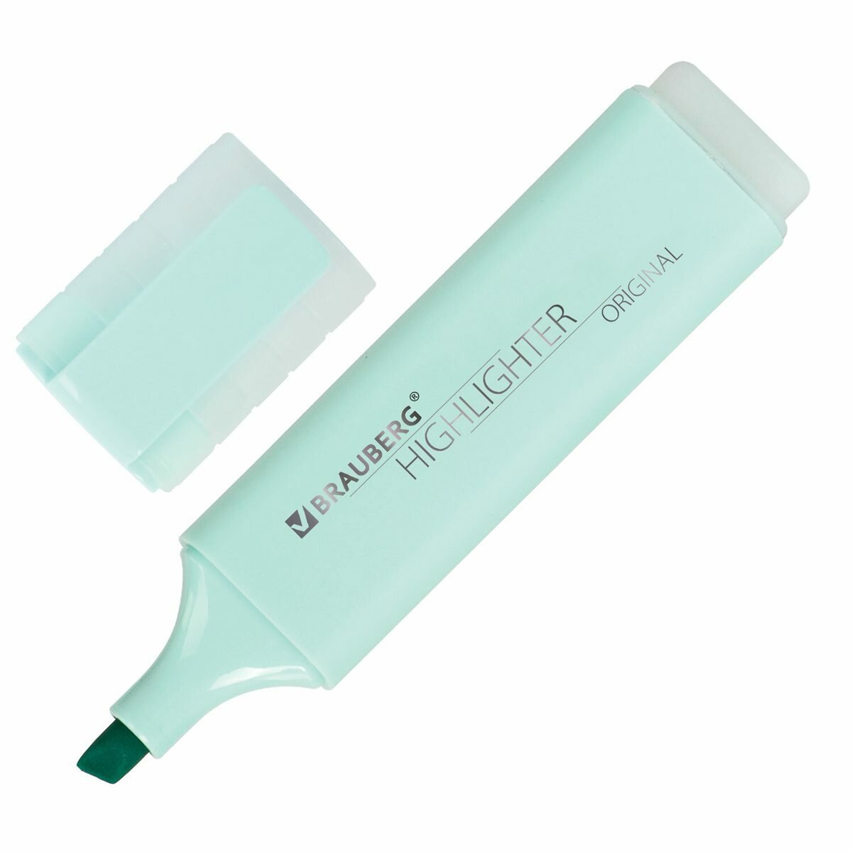 Маркер-текстовыделитель Brauberg Original Pastel (1-5мм, бирюзовый) (151694), 1шт.