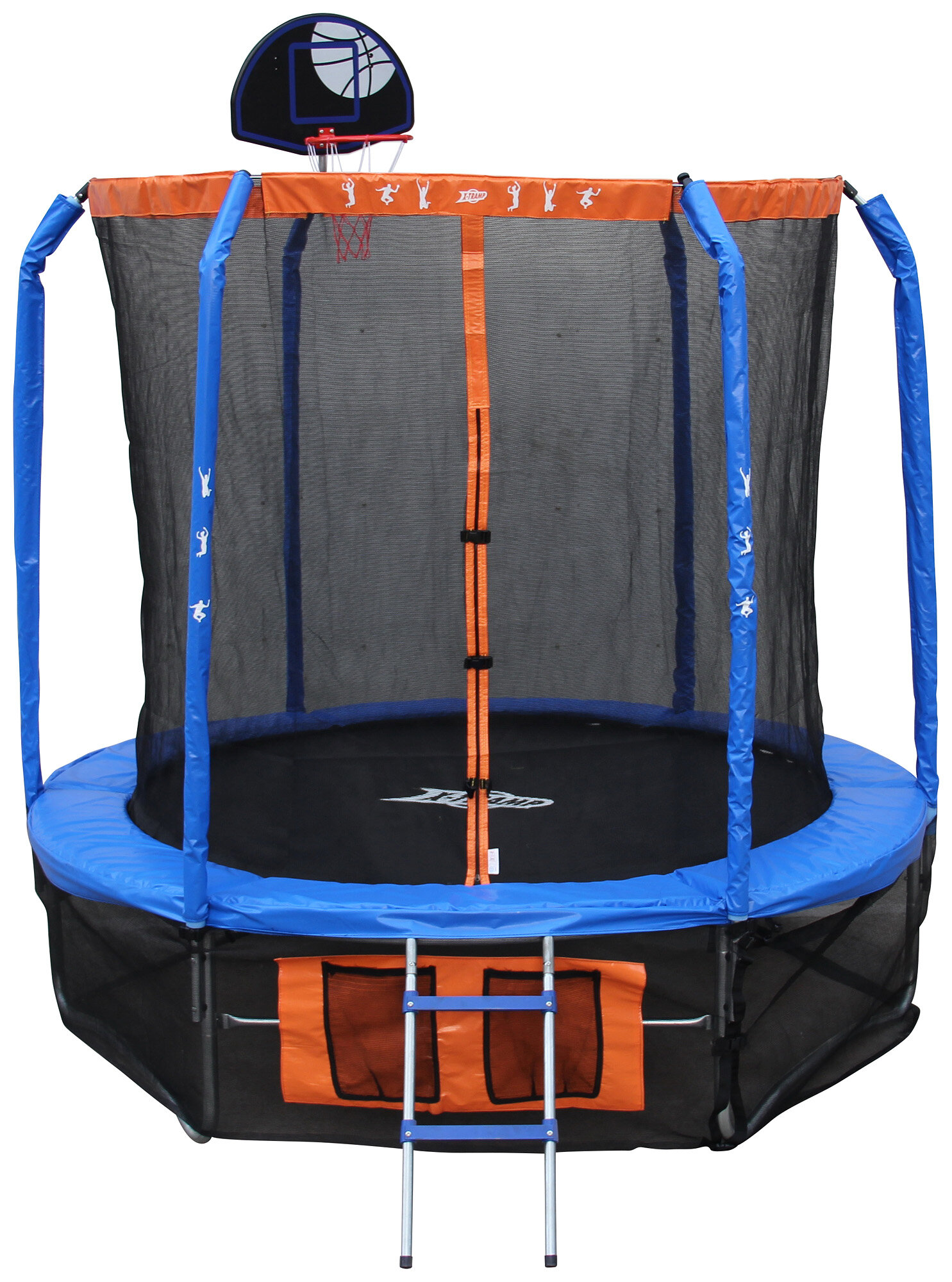 Батут каркасный с сеткой 305 см (10') + лестница + баскетбольное кольцо Ecos BS-10FT-3