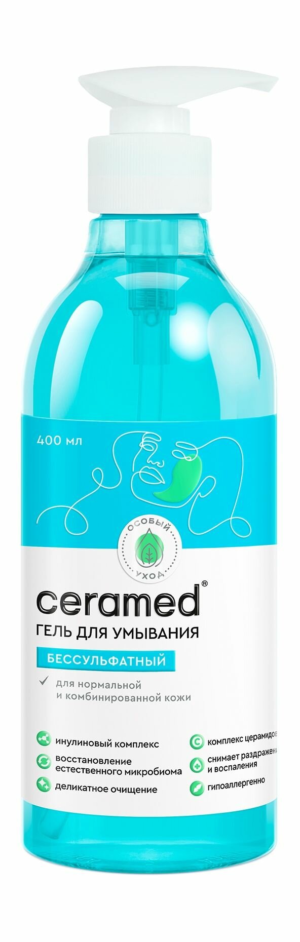 CERAMED Гель для умывания бессульфатный, 400 мл