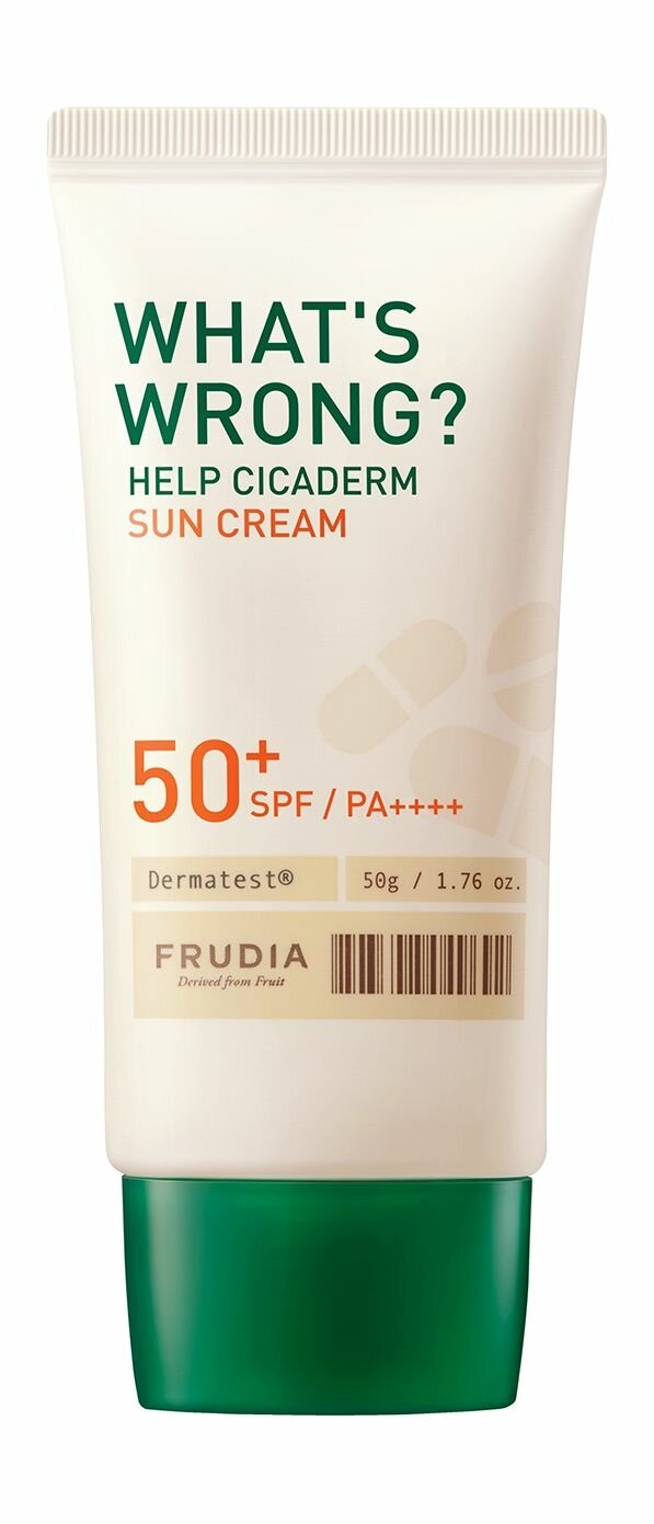FRUDIA Солнцезащитный крем для лица What s Wrong Сикадерм для чувствительной кожи SPF50+, 50 г