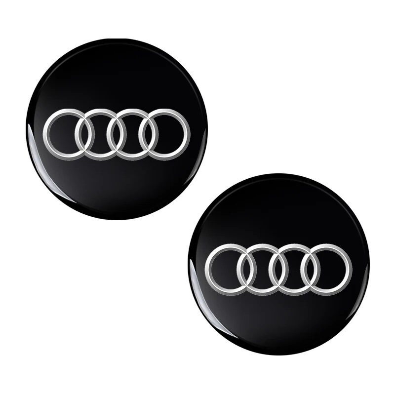 Наклейки Audi 14mm, 2шт, черный