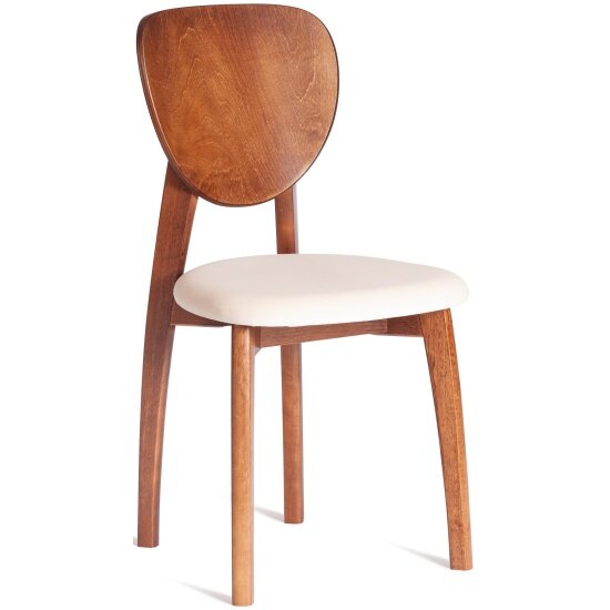 Стул Tetchair DIAMANTE мягкое сидение / 1 шт. в упаковке бук, 42x42x85см, коричневый, ткань Tenerife Cream