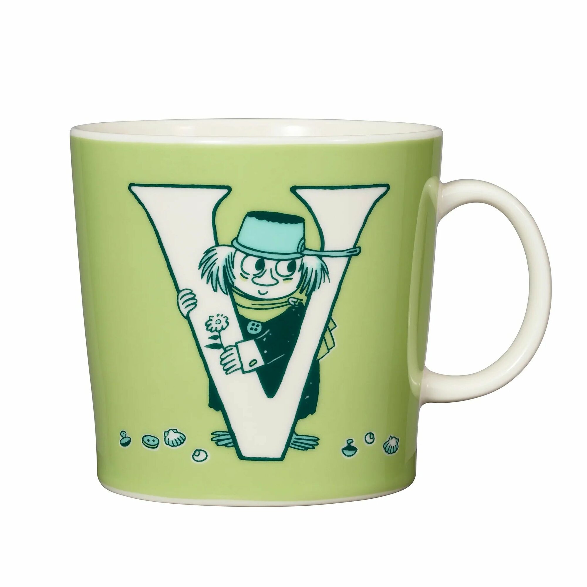 Moomin Кружка Arabia "V", серия алфавит ABC, фарфор, 400 мл (Из Финляндии)