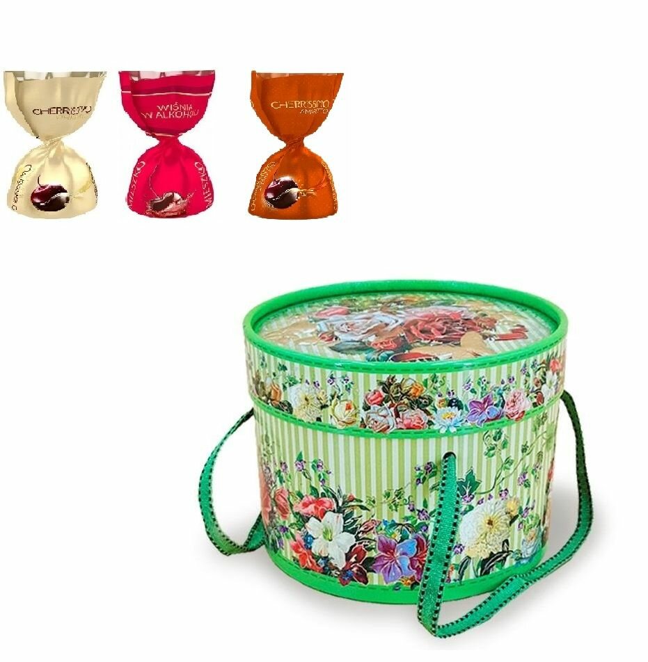 Сладкий подарок "С праздником" (вишня в вине, в ликере, в амаретто) MIESZKO 1кг