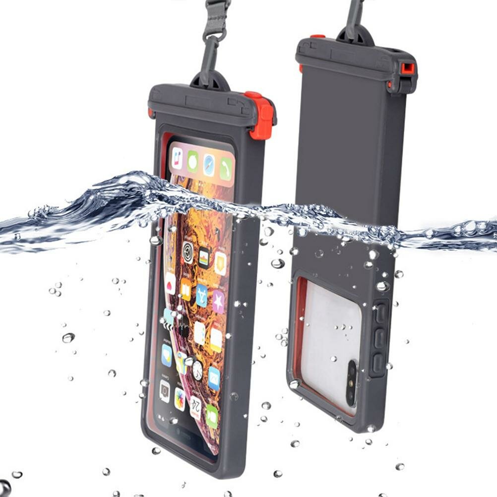 Clear Waterproof Case Dry Bag Underwater Phone with Lanyard Beach Pouch Compatible for IPhone 11/11 Pro Max / Xs XR X 8 8P Galaxy S20