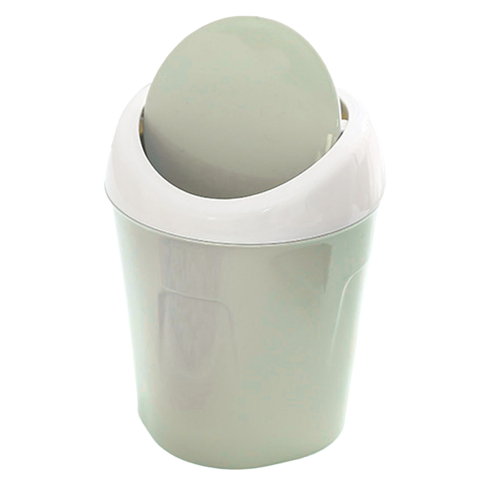 Настольный мусорный бак, небольшой мини-пластиковый настольный мусорный бак с поворотной крышкой для гостиной, журнальный столик S, зеленый