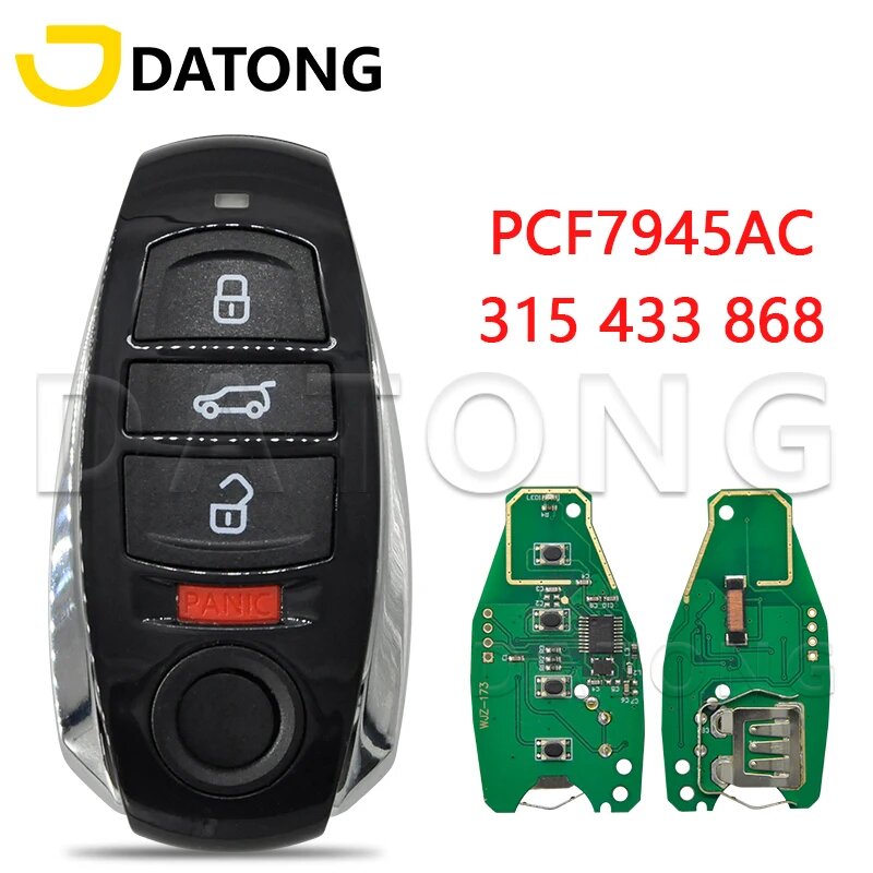 Автомобильный дистанционный ключ Datong World для VW Volkswagen Touareg 315 МГц, 315 MHz, 4 Button