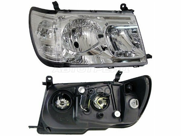 Фара Toyota Land Cruiser (J100) 98-02 (Справа/ Галоген/ Ручная регулировка/ цельная хрусталь. до рей Sat арт. ST-D12-1103R-LD-E1