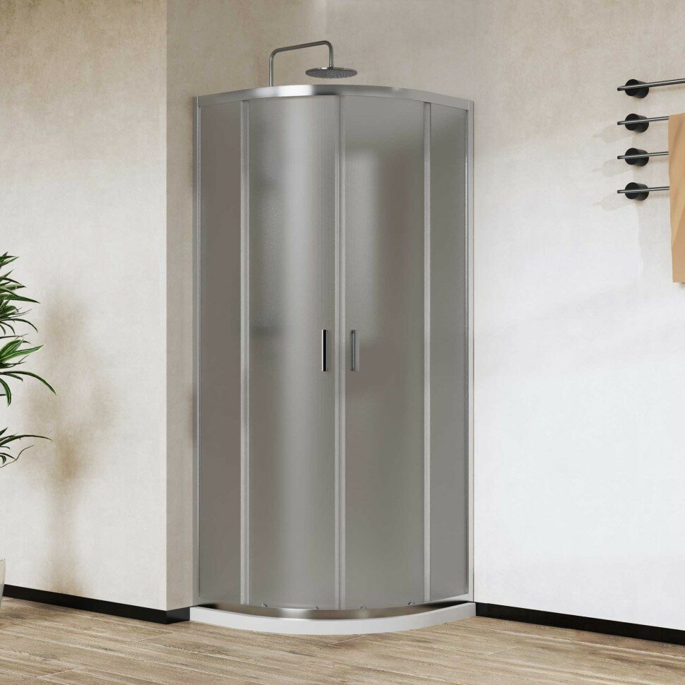 Душевой Уголок City Vsq-5ct900mt, 900*900, Хром, Стекло Текстурное