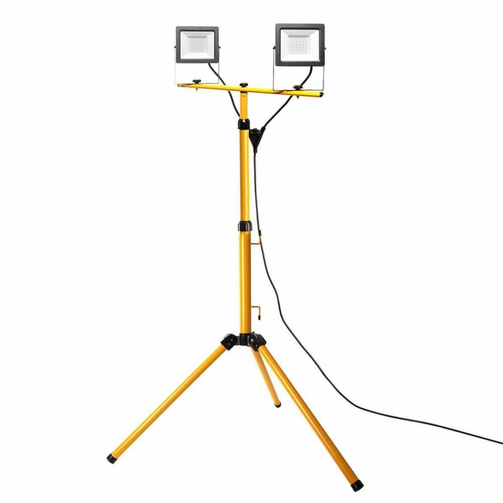 FERON Прожектор на штативе, 2х50W 6400К 220V черный IP65, LL-503 29568