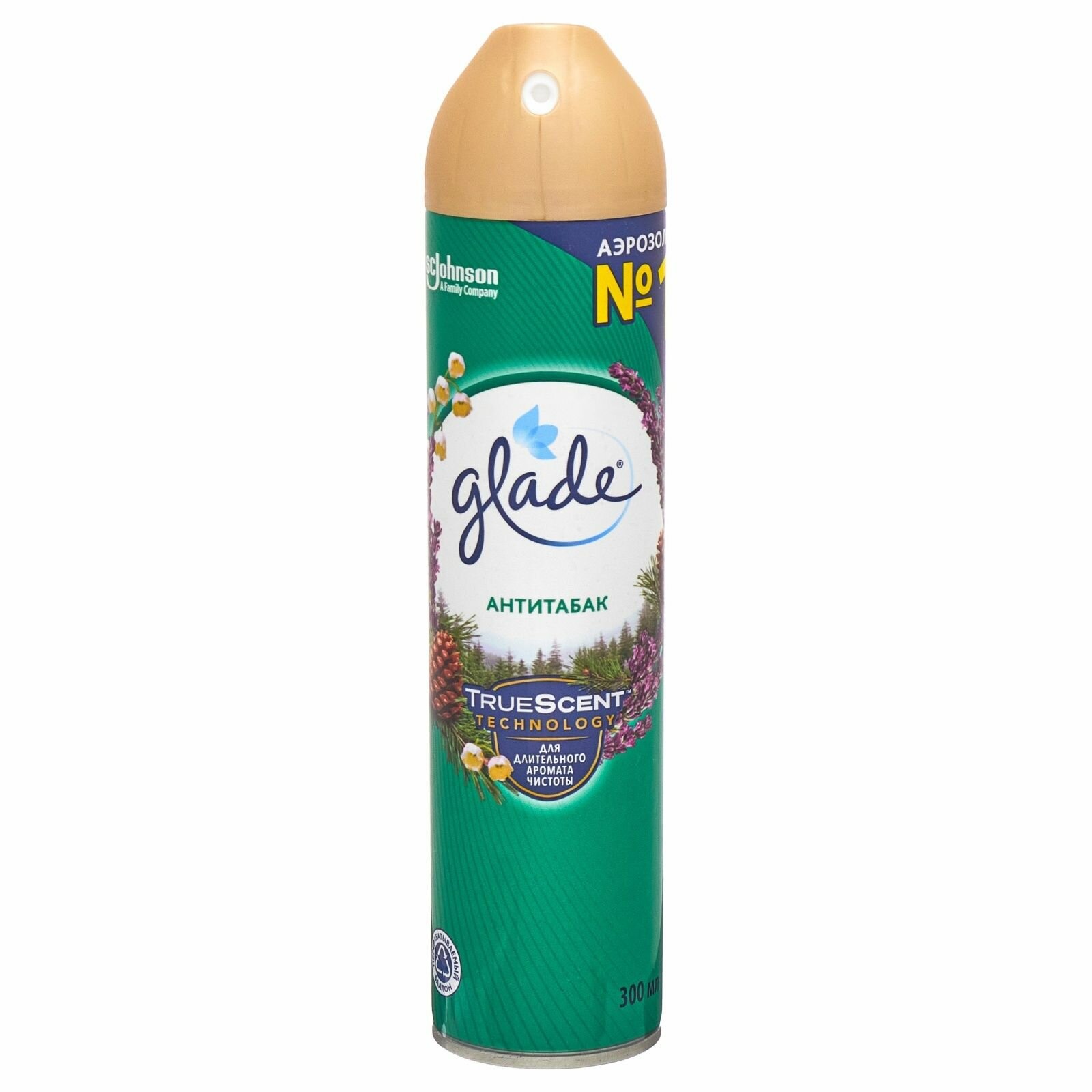 Освежитель воздуха Glade Аэрозоль, Антитабак, 300 мл (328877)